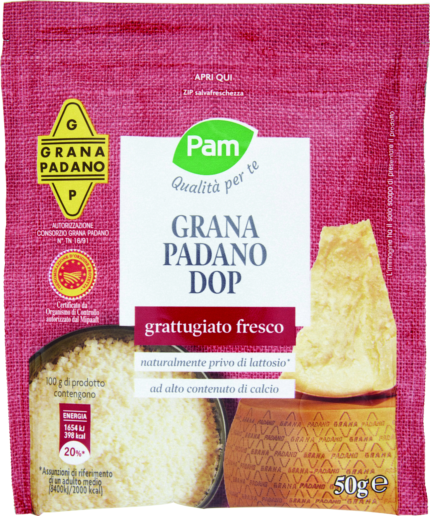 Grana Padano dop grattugiato Pam - grana padano dop grattugiato pam