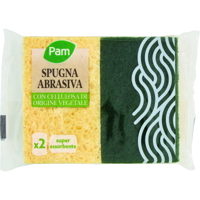 PAM Spugna Abrasiva con Cellulosa di Origine Vegetale 2 pz | Spugne e ...